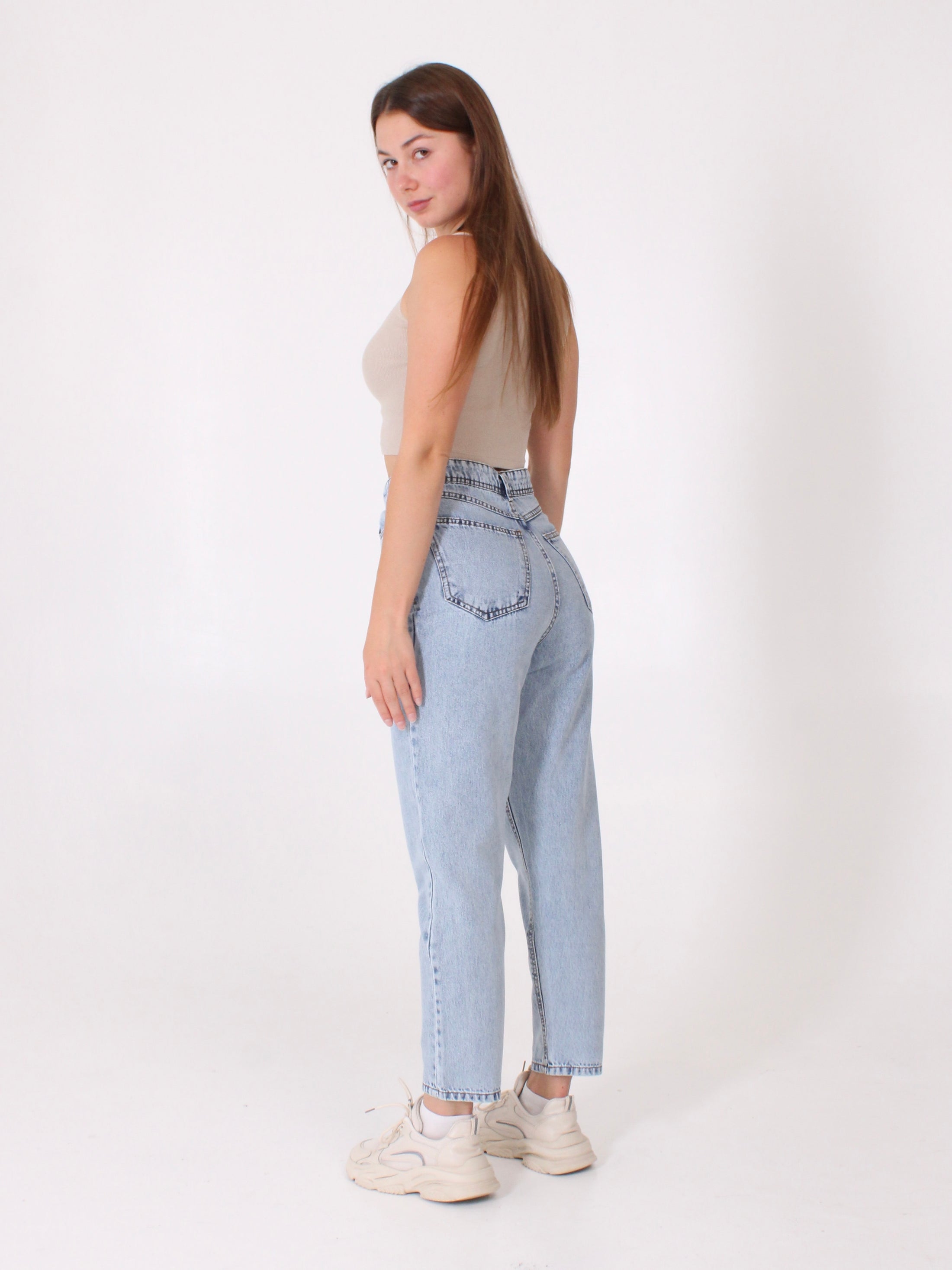 Ocean Blue Polina Mom Jeans